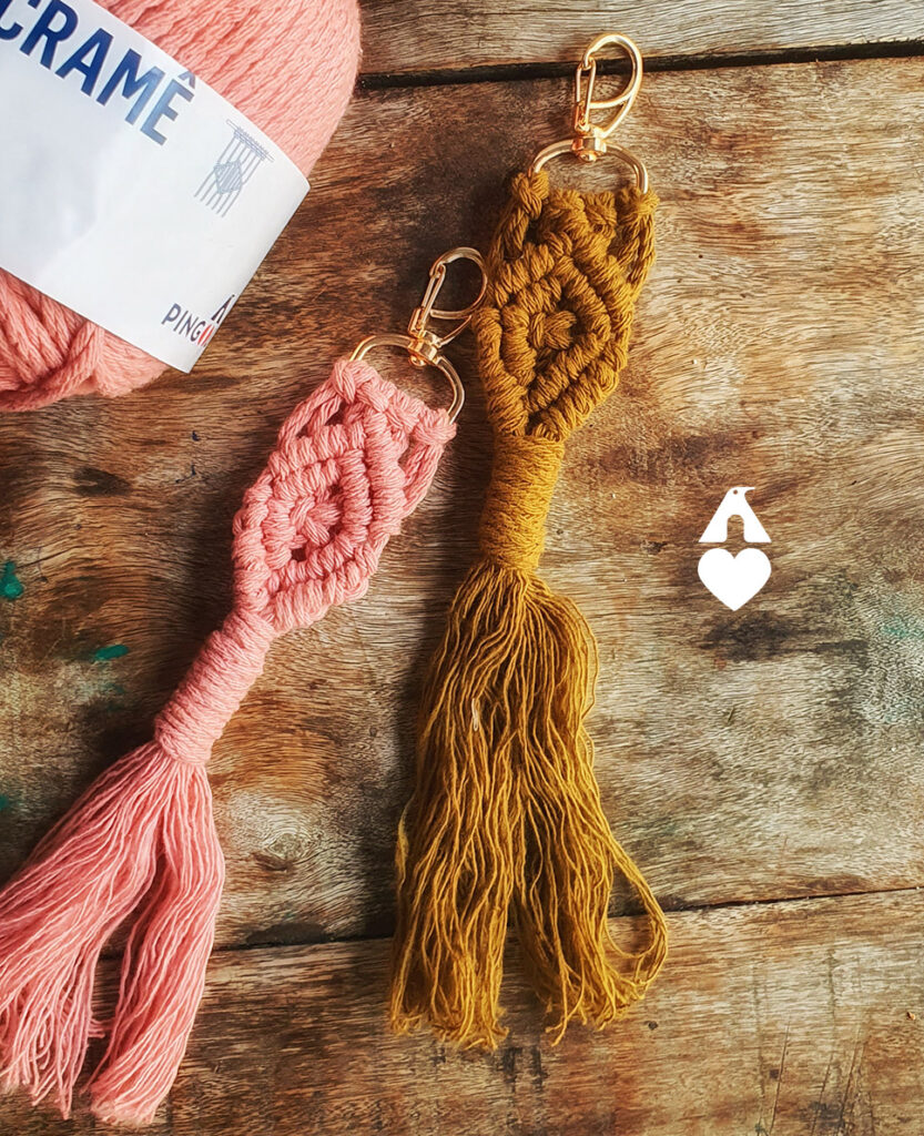 Passo a passo fácil: Chaveiro em Macramê - Mega Artesanal em casa