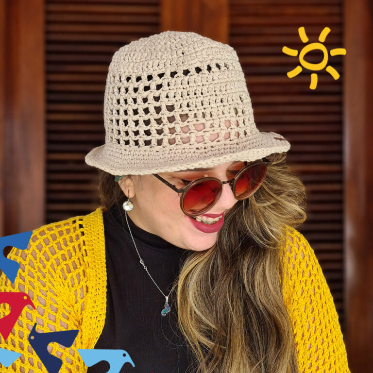 Bucket Hat Blogueirinha - Chapéu de crochê com fio CAPPIO