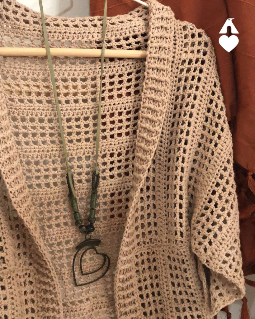 Casaco Casulo - Vestuário em Crochê fácil com fio NATURE