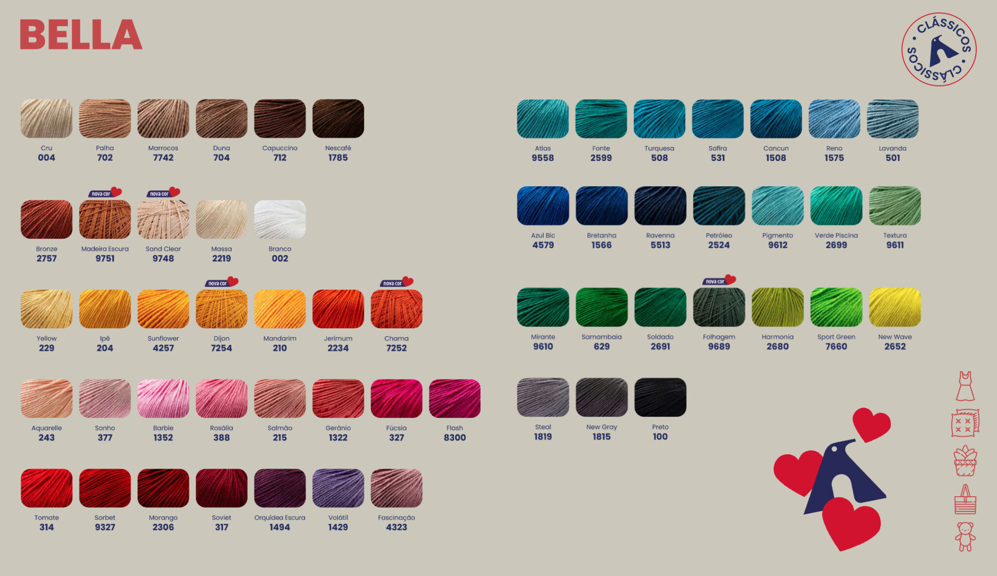 Dia do produto - fio BELLA 150g 100% ALGODÃO - FIOS PINGOUIN